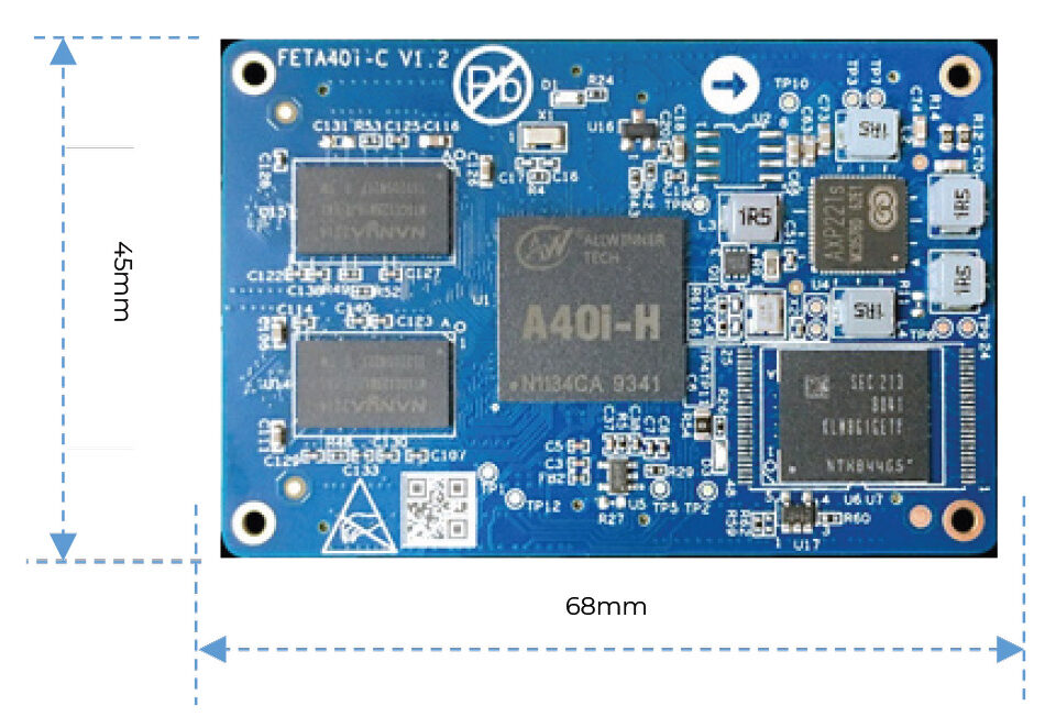 Placa Mãe Industrial - SBC - PEB-A40I - Processador Cortex A7, Clock 1 ...